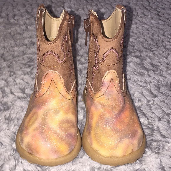Roper | Shoes | Roper Glitter Brown Baby Boots Size 2 | Poshmark